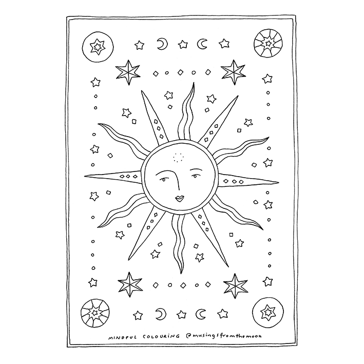 6 PACK Mindful Colouring (Digital Download) – Musings from the Moon